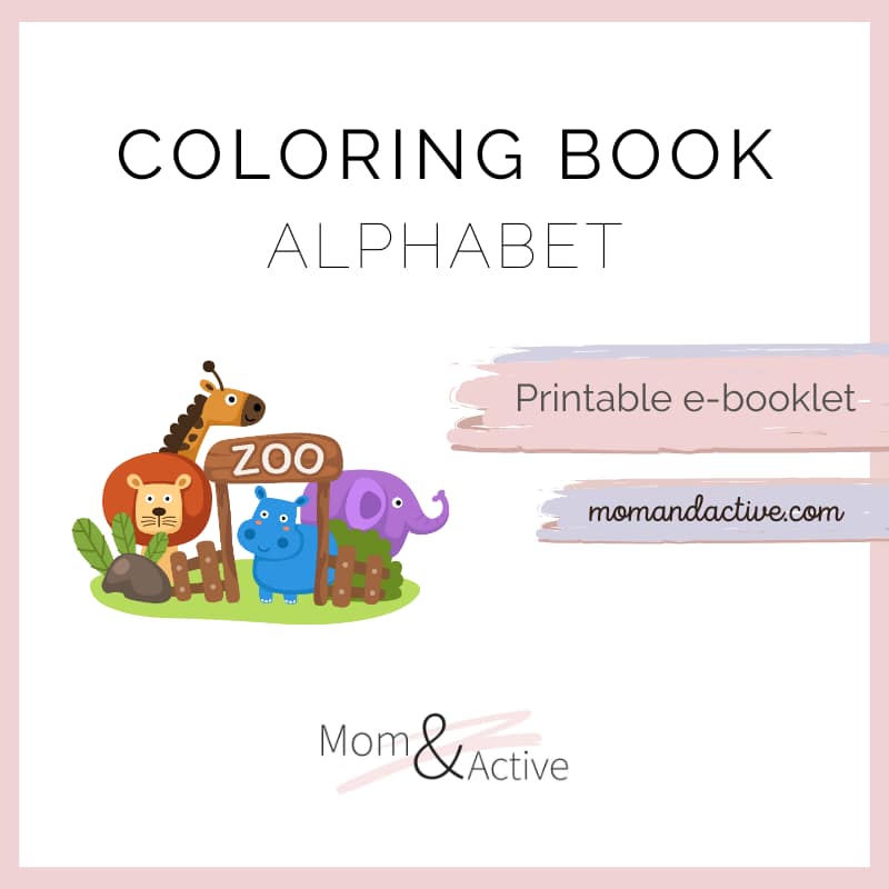 🎨 Animal Alphabet Printable Coloring Book - Mom & Active